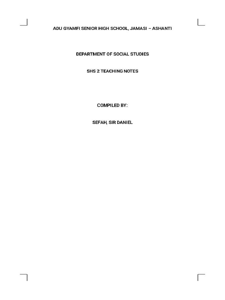 SHS 2 TEACHING NOTES - Phoenix | PDF