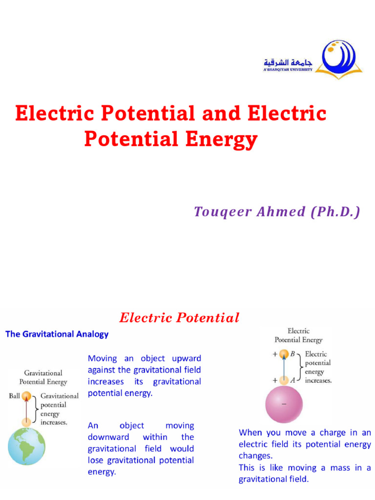 Lecture On Electric Potential | PDF
