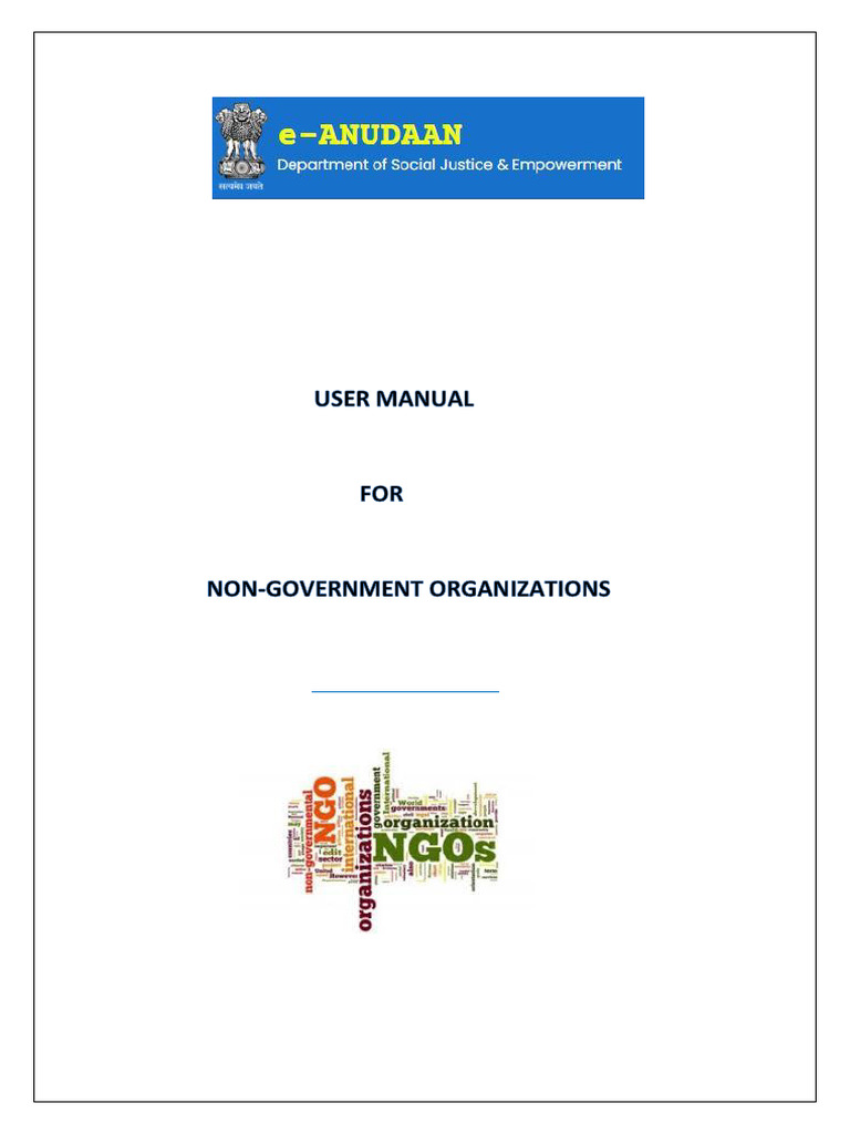 eAnudaan NGO Grant Application Guide | PDF | Non Governmental Organization | Disability