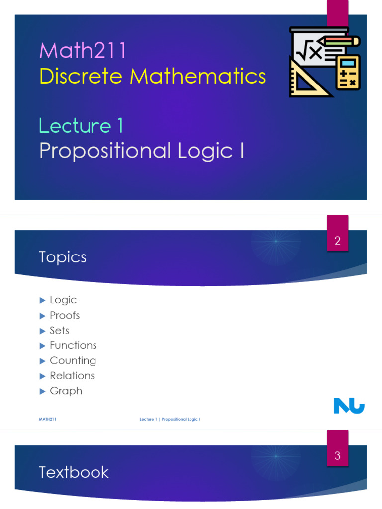 L1 Orientation Propositional Logic I | PDF | Boolean Algebra | Teaching Mathematics