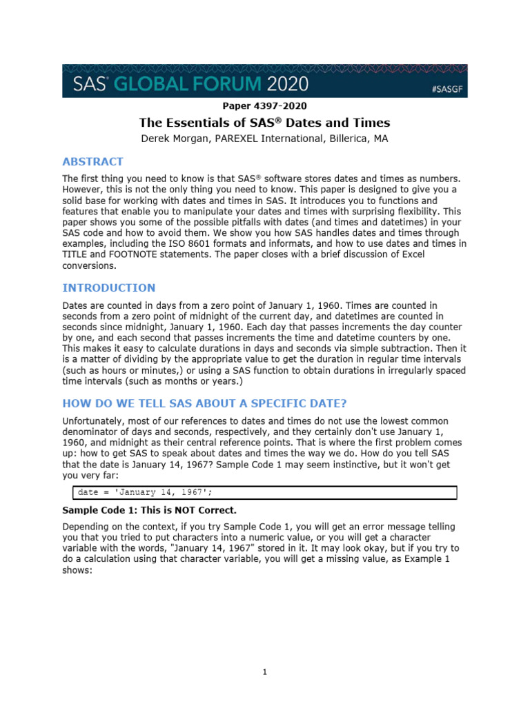4397-2020 | PDF | Sas (Software) | Comma Separated Values