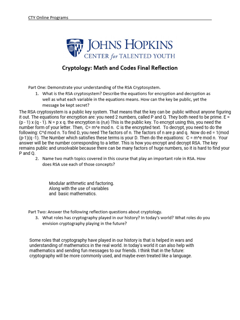CMC Final Reflection2 | PDF | Cryptography | Encryption