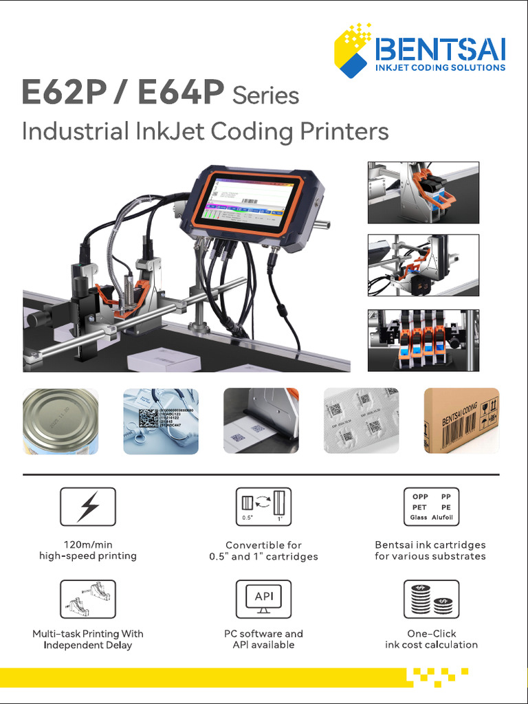Bentsai E62P_E64P Series Industrial Inkjet Printer_Flyer_202412(1) | PDF