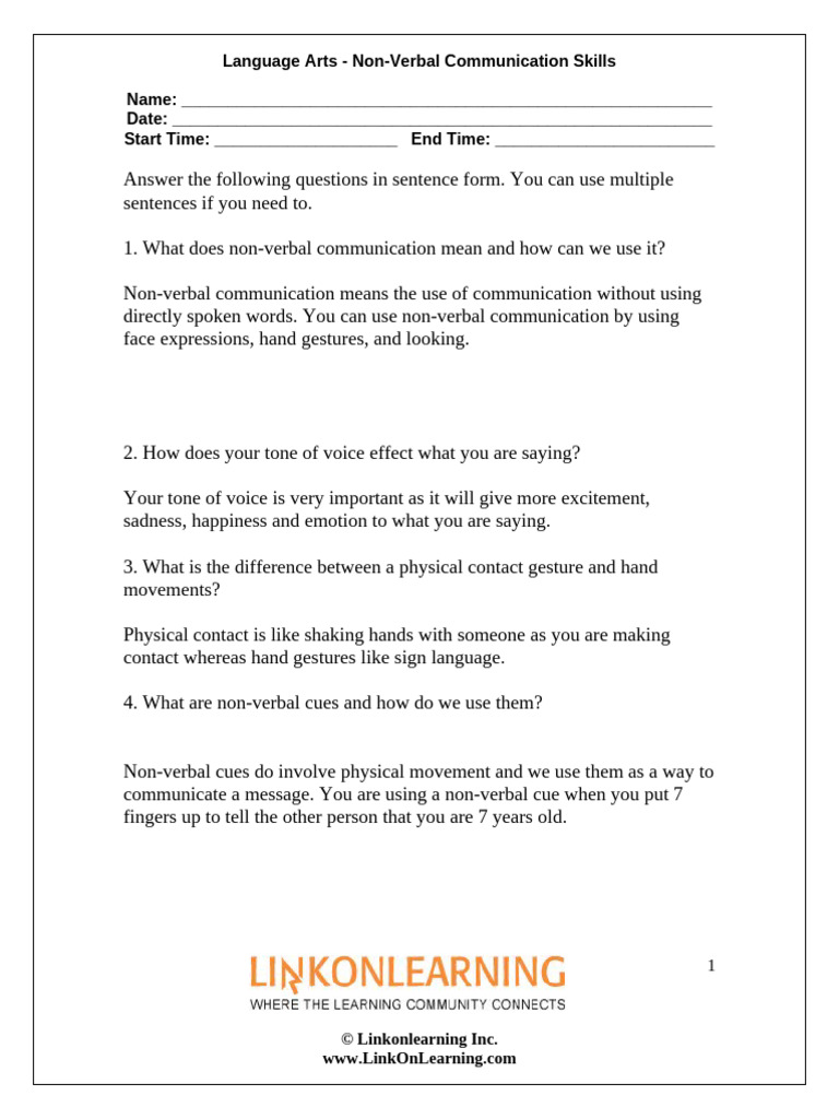 Understanding Non-Verbal Communication | PDF