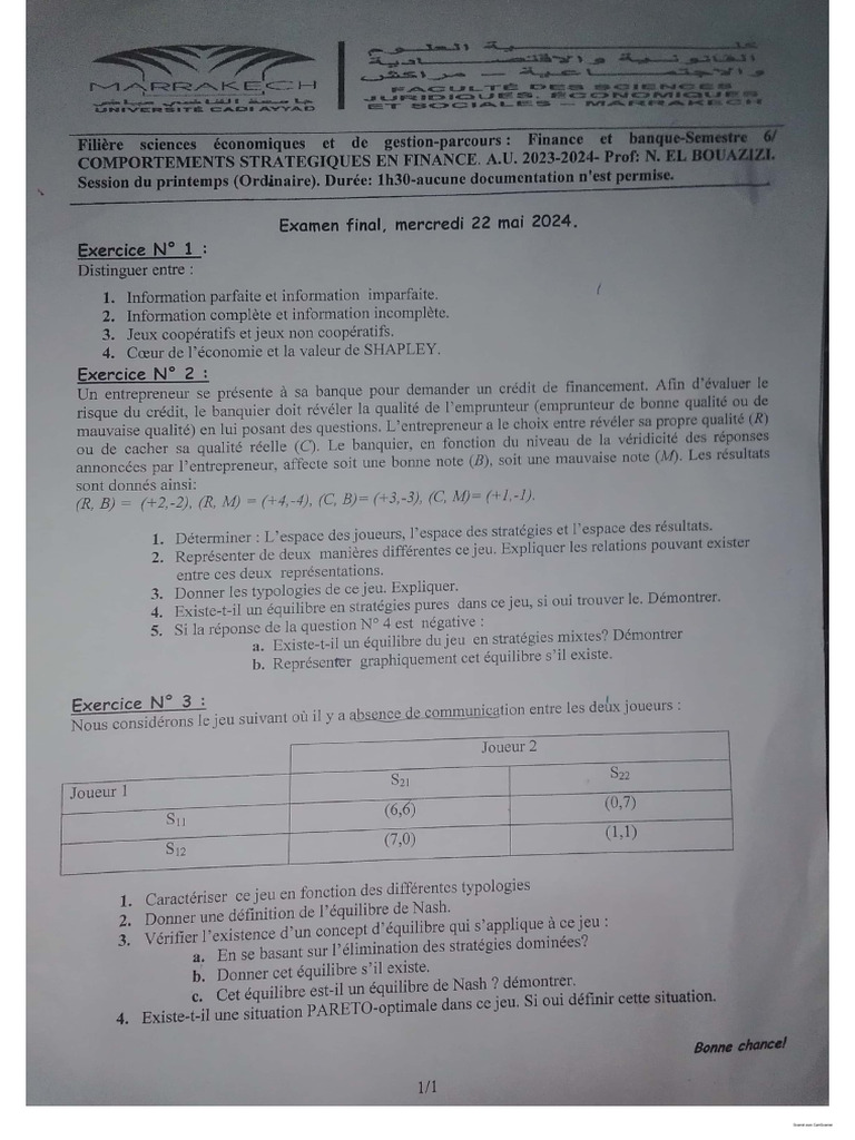 Exam CSF 2024 Sih | PDF