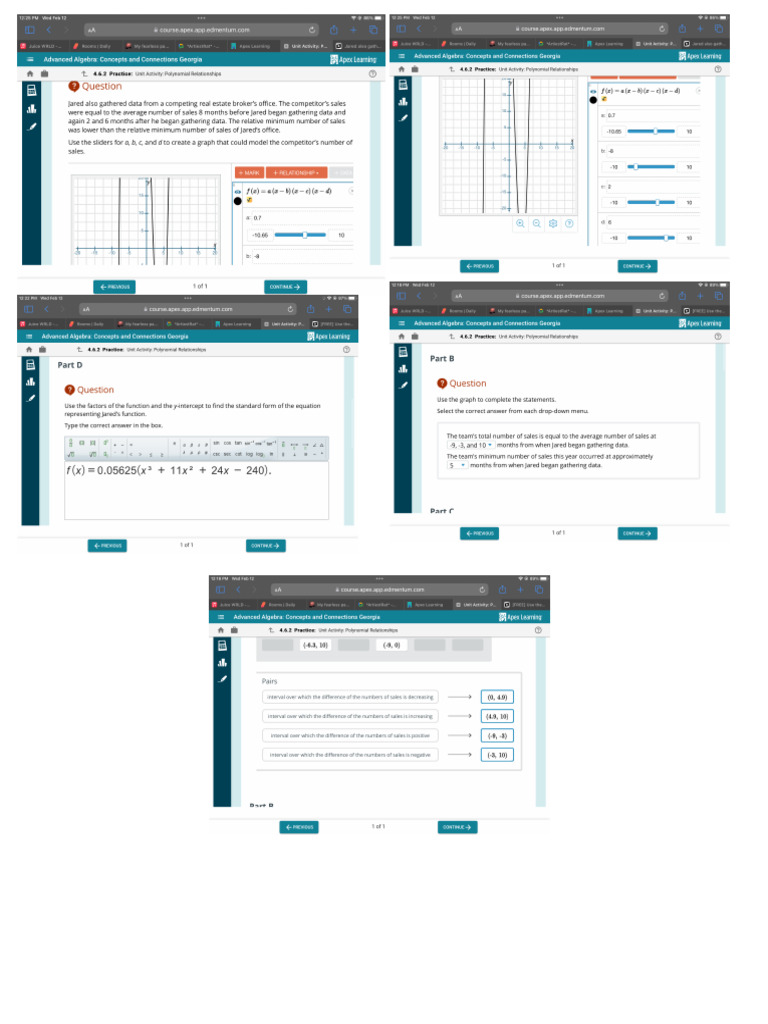 4.6.2 Practice Advanced Algebra | PDF