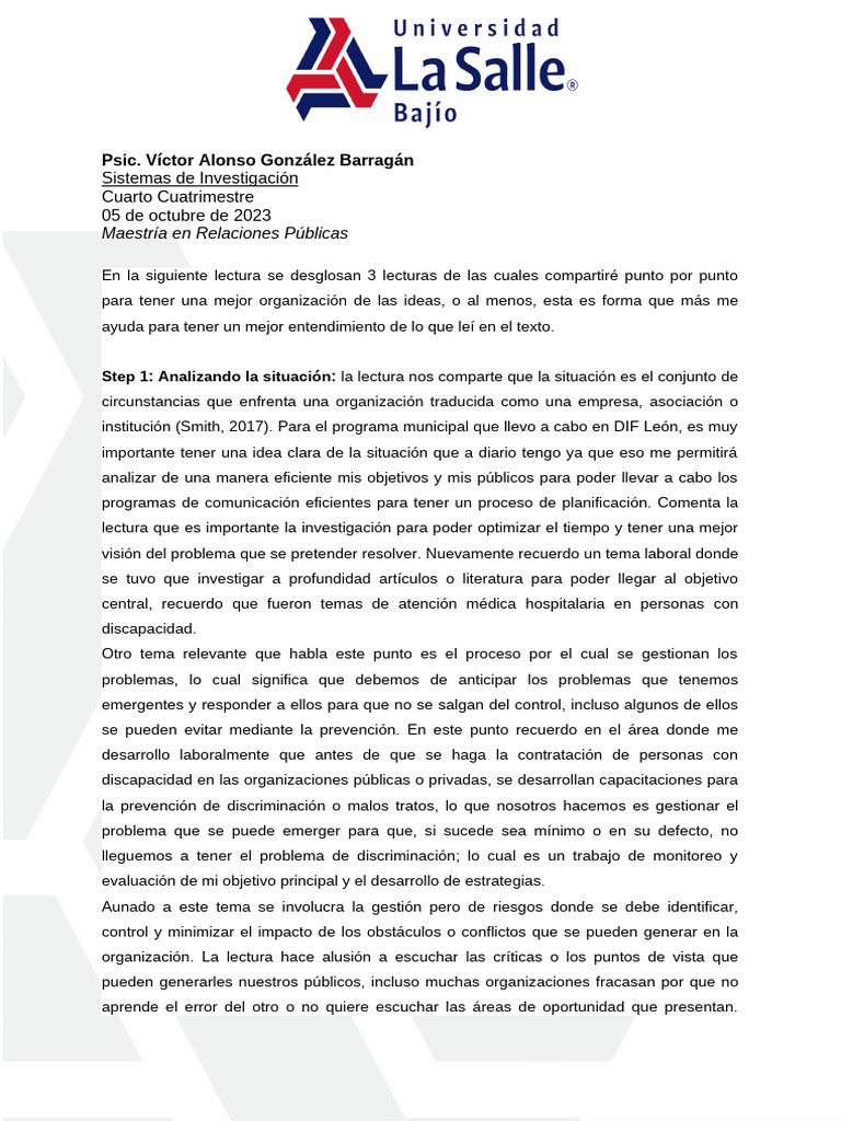 3er Reporte Sistemas de Investigación 05 Oct | PDF | Análisis FODA | Comunicación