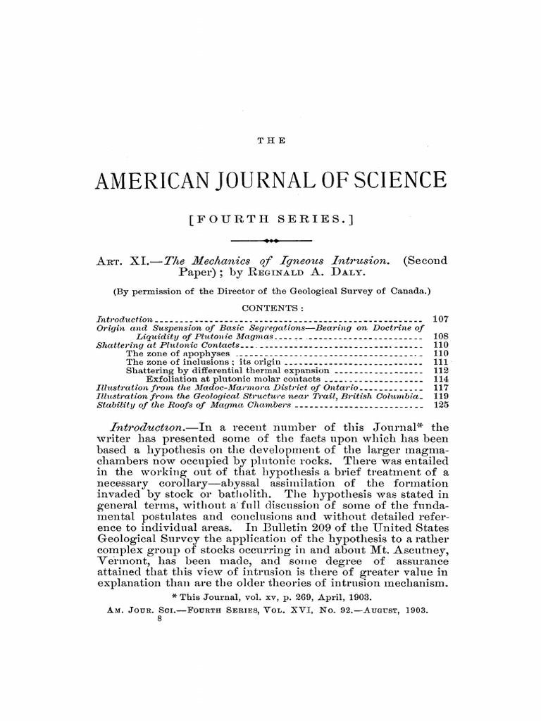 Mechanics of Igneous Intrusion | PDF