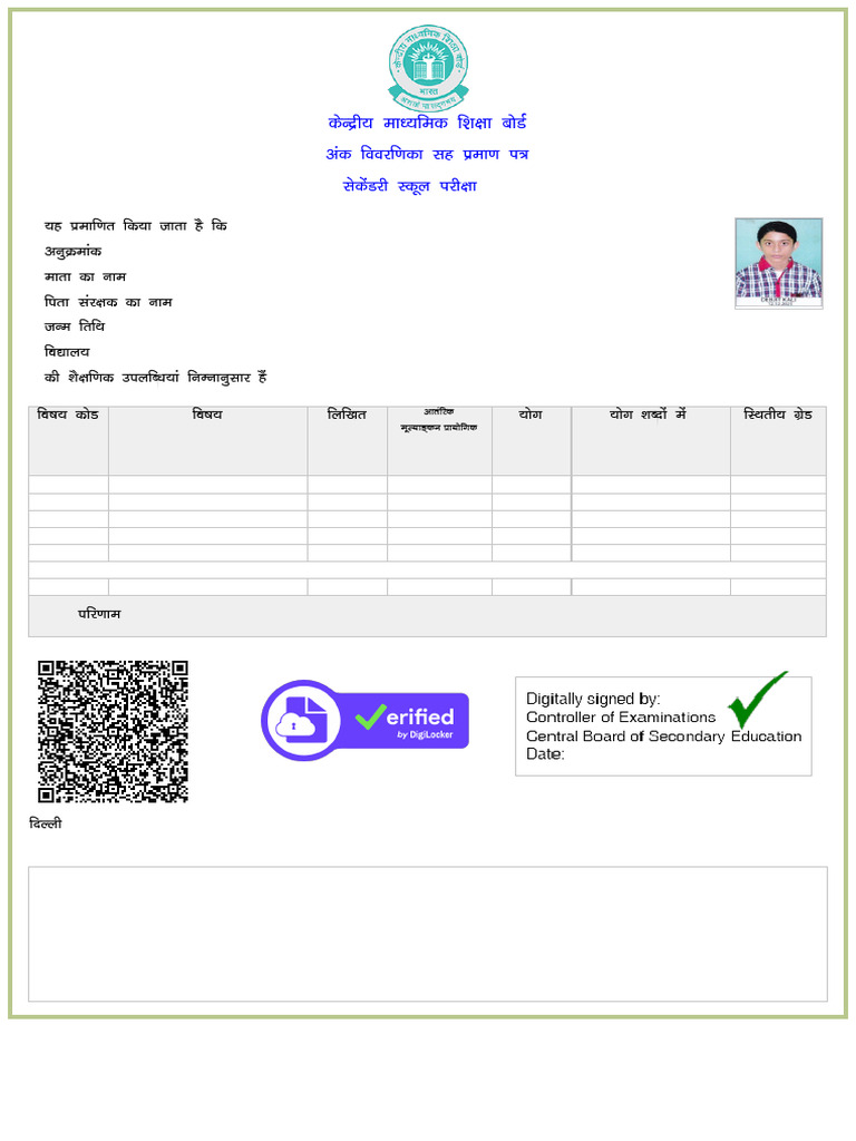 in.gov.cbse-SSCER-122207322023 | PDF | Educational Stages | Student ...