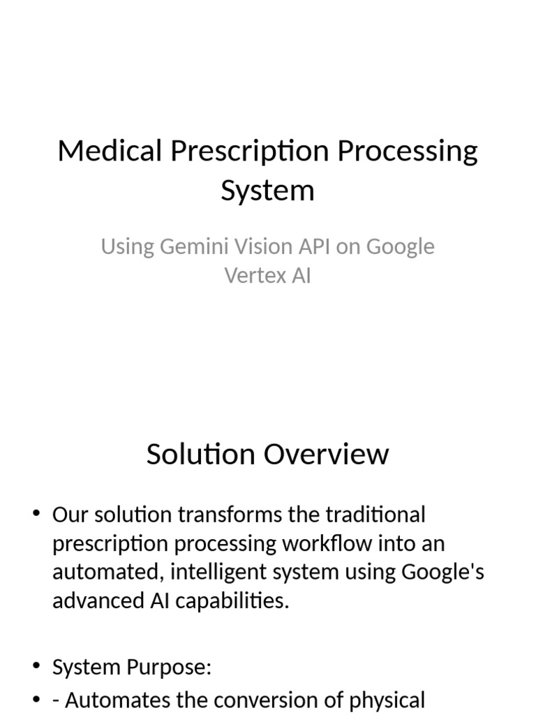 Medical Prescription Processing System | PDF | Medical Prescription ...