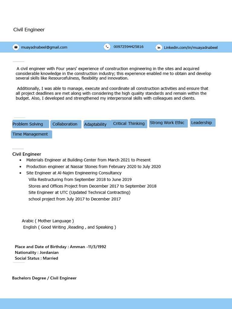 Muayad CV | PDF