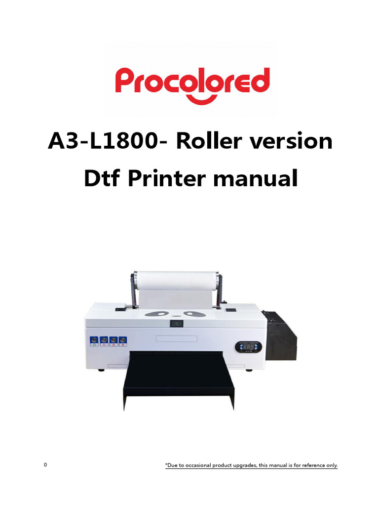 A3-L1800-Roller - version-Dtf - Printer-Manual - - - PRO - RIP инструкция | PDF | Printer ...