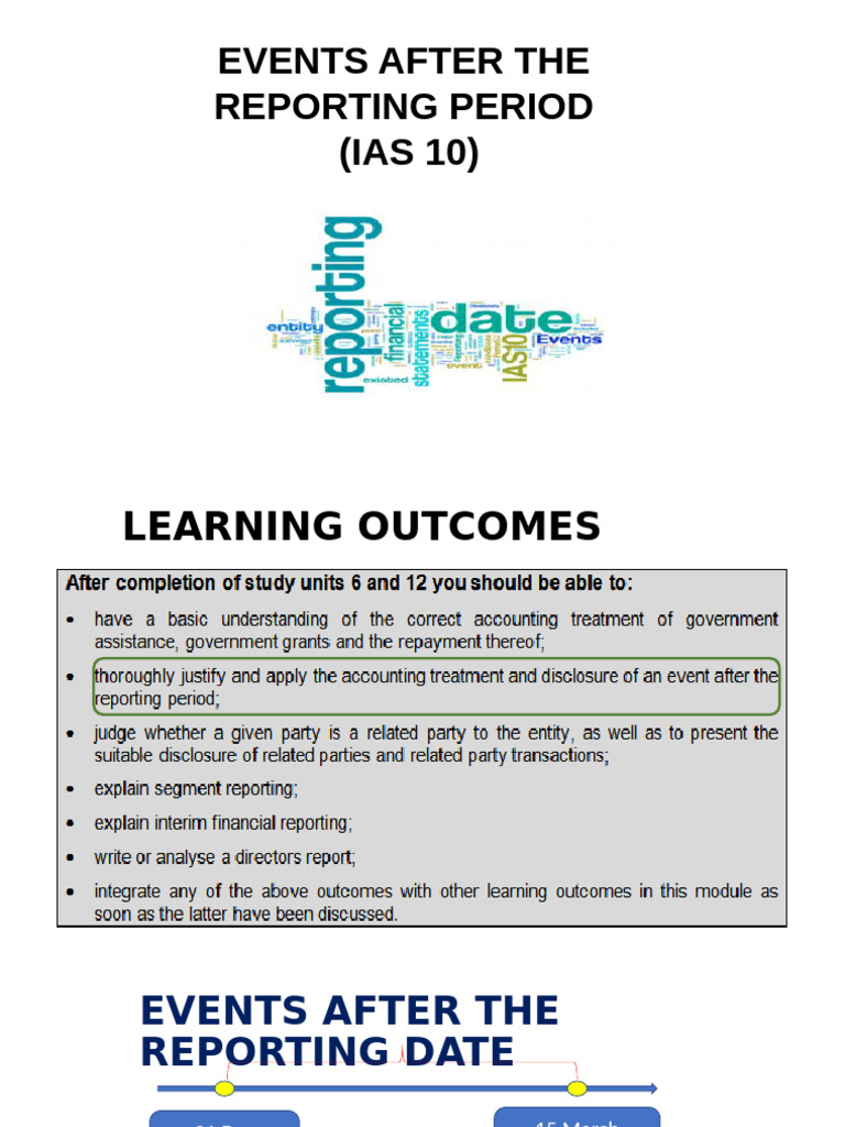 IAS 10, Events After Reporting Period Slides | PDF | Dividend ...
