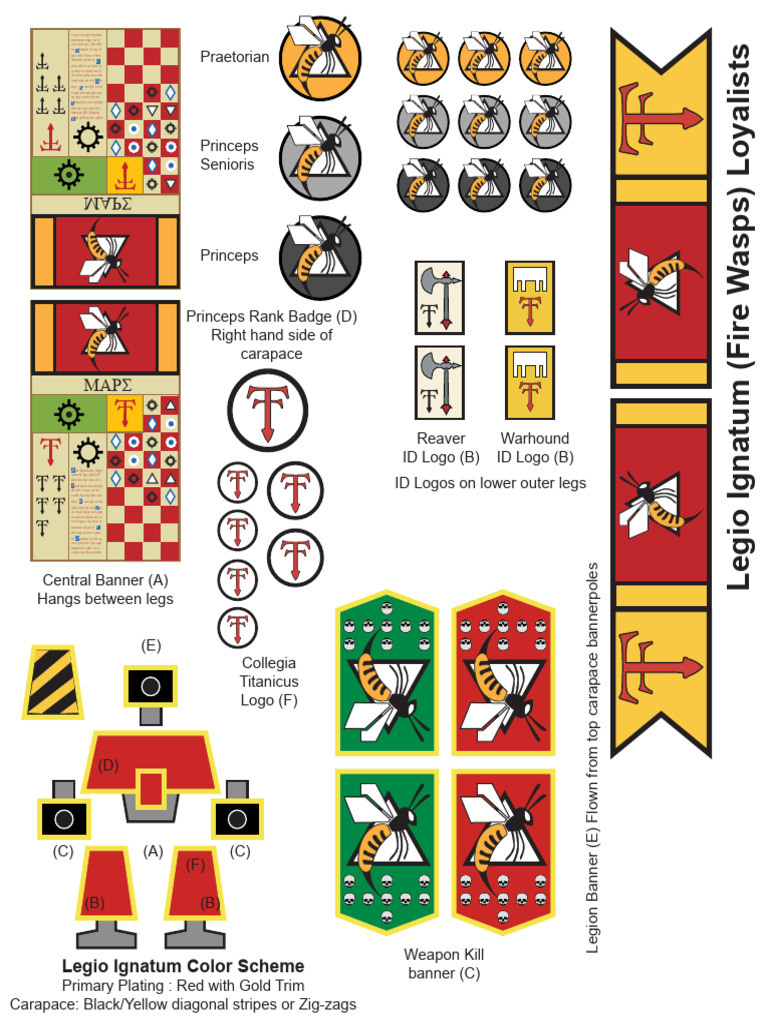 Legio Ignatum Color Scheme Overview | PDF