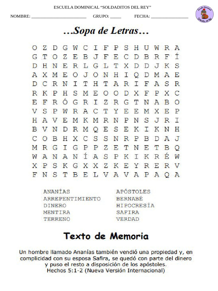 Ananías y Safira: Lección de Verdad | PDF