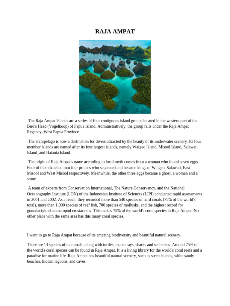 Raja Ampat-Wps Office | PDF