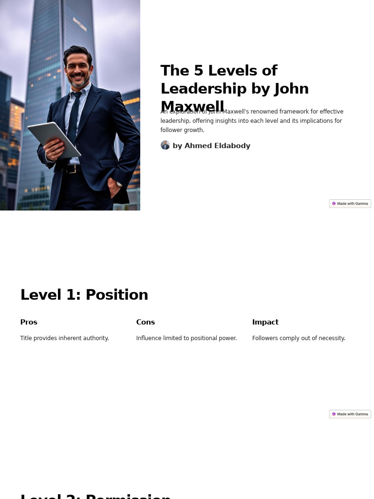 The 5 Levels of Leadership | PDF | Mentorship | Behavioural Sciences