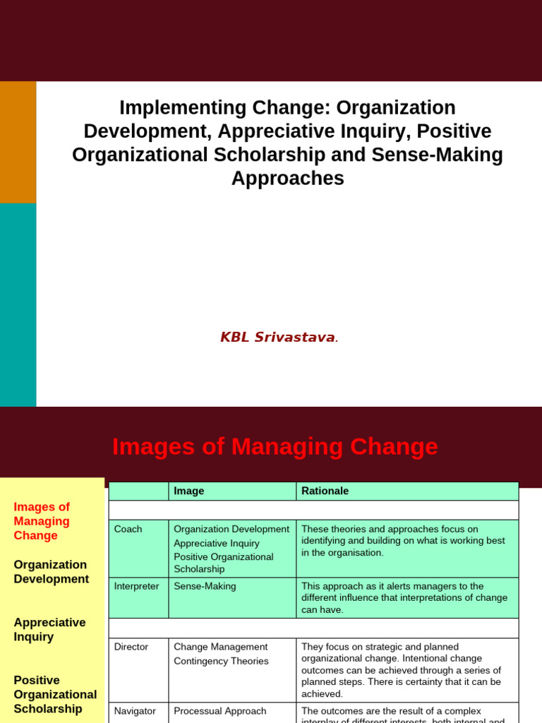 Change Management Strategies Overview | PDF | Organization Development ...