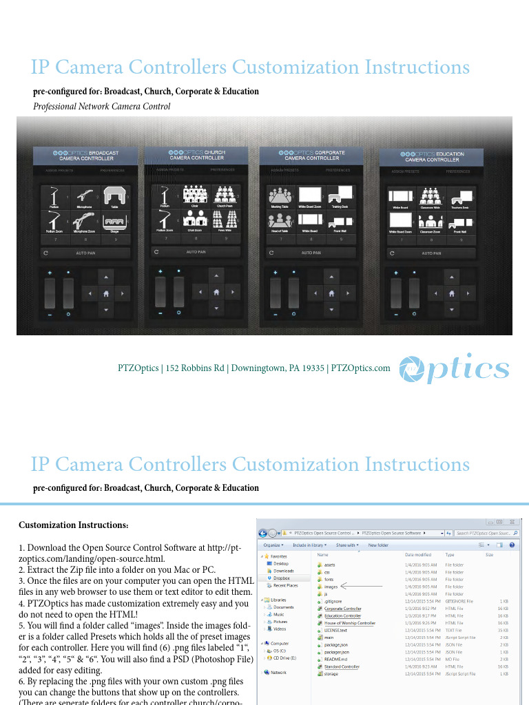 PTZOptics Free IP Camera Controller Instructions | PDF