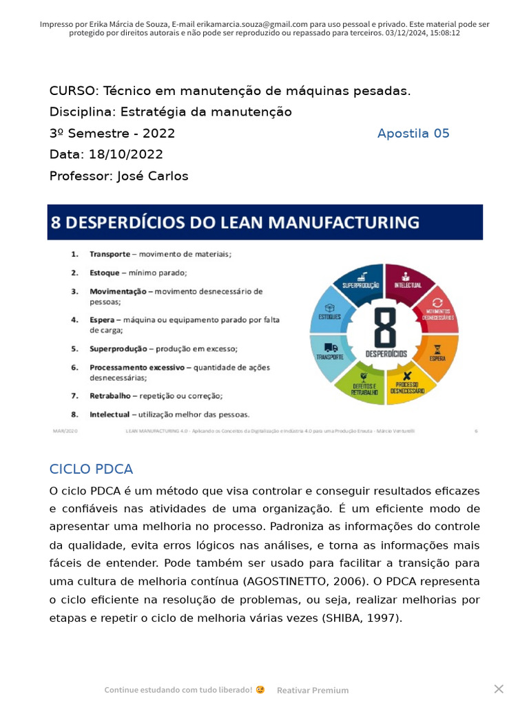 Apostila PDCA | PDF