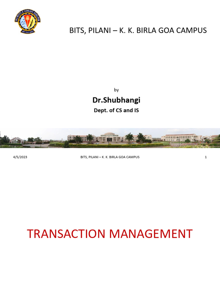 10 Transaction Management | PDF | Database Transaction | Acid