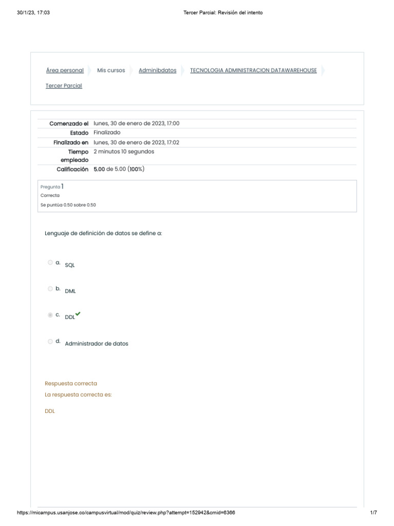 parcial 4 | PDF | Bases de datos | Almacén de datos