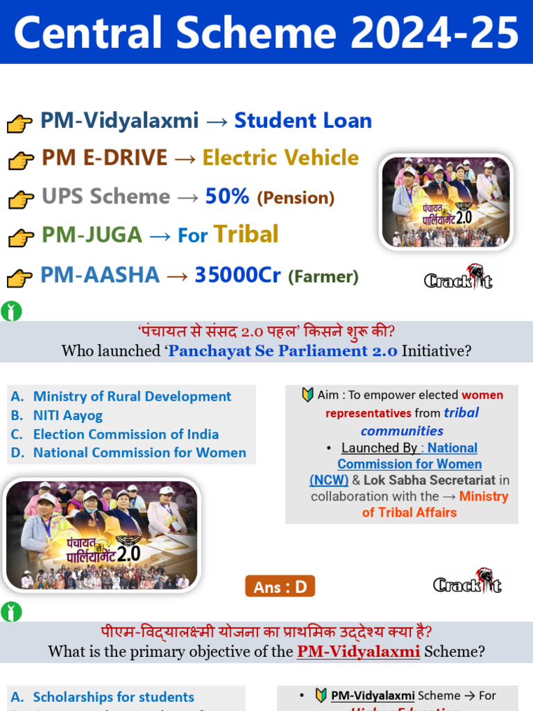 2024-25 CENTRAL SCHEME | PDF | Government Of India | Economy Of India