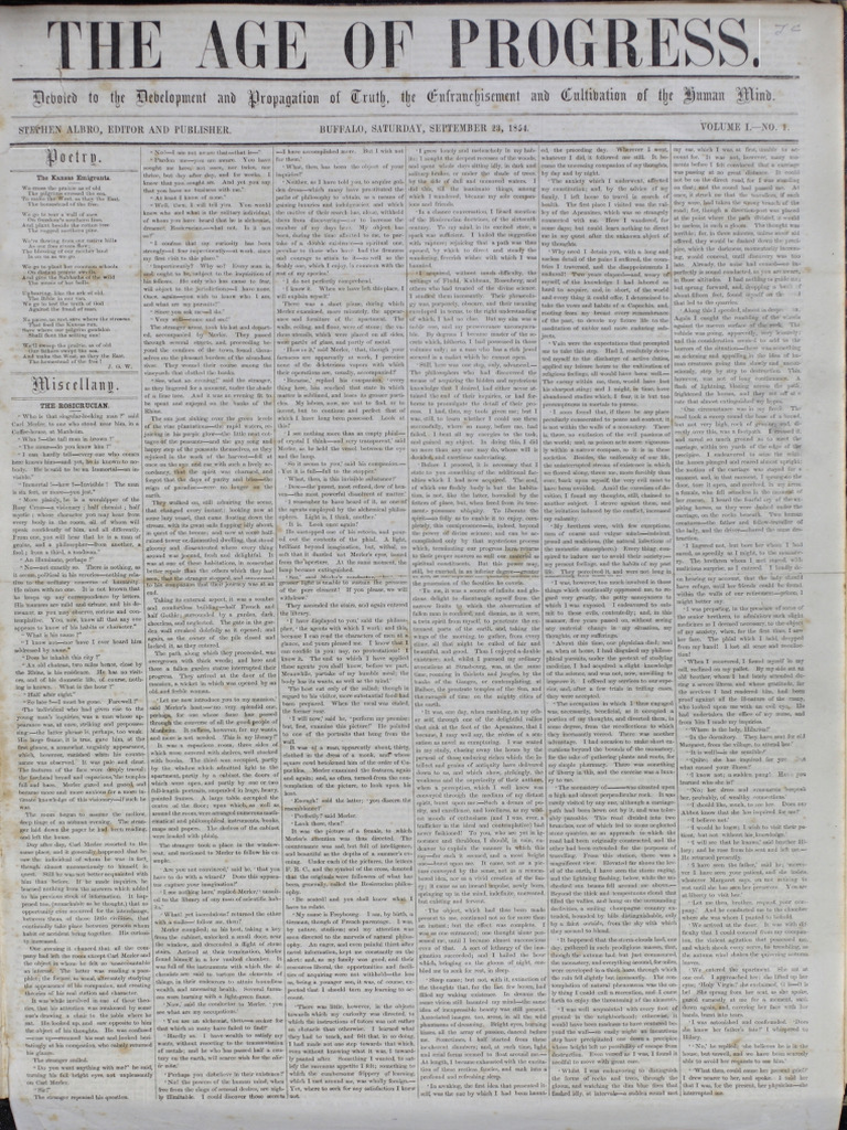 Age of Progress v1 n1 Sep 23 1854 | PDF