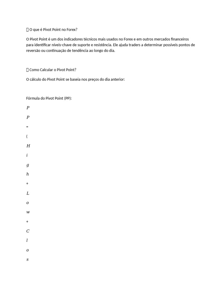 estrategia pivot point | PDF