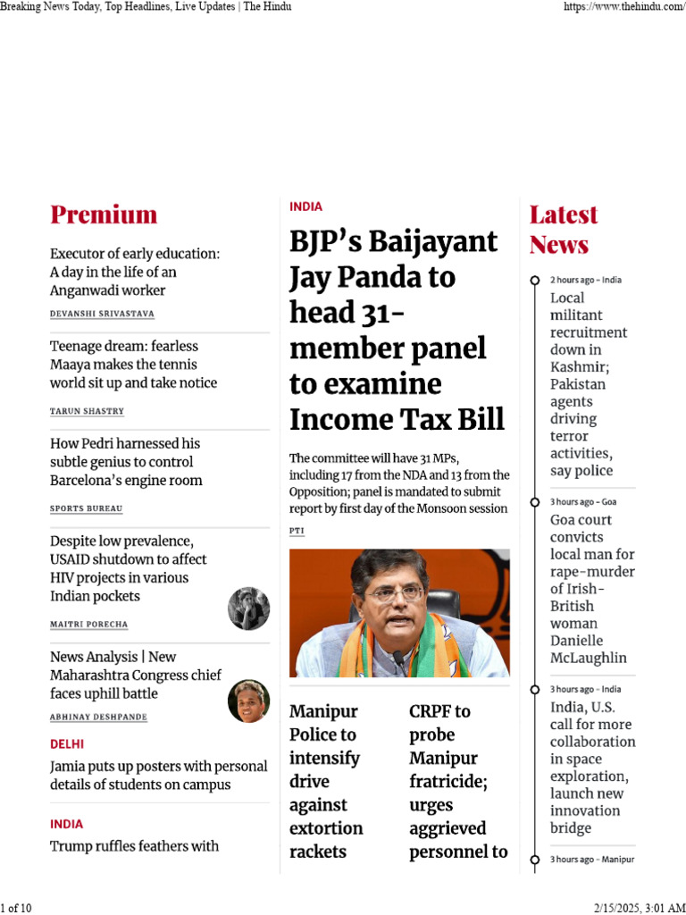 Breaking News and Live Updates Today | PDF