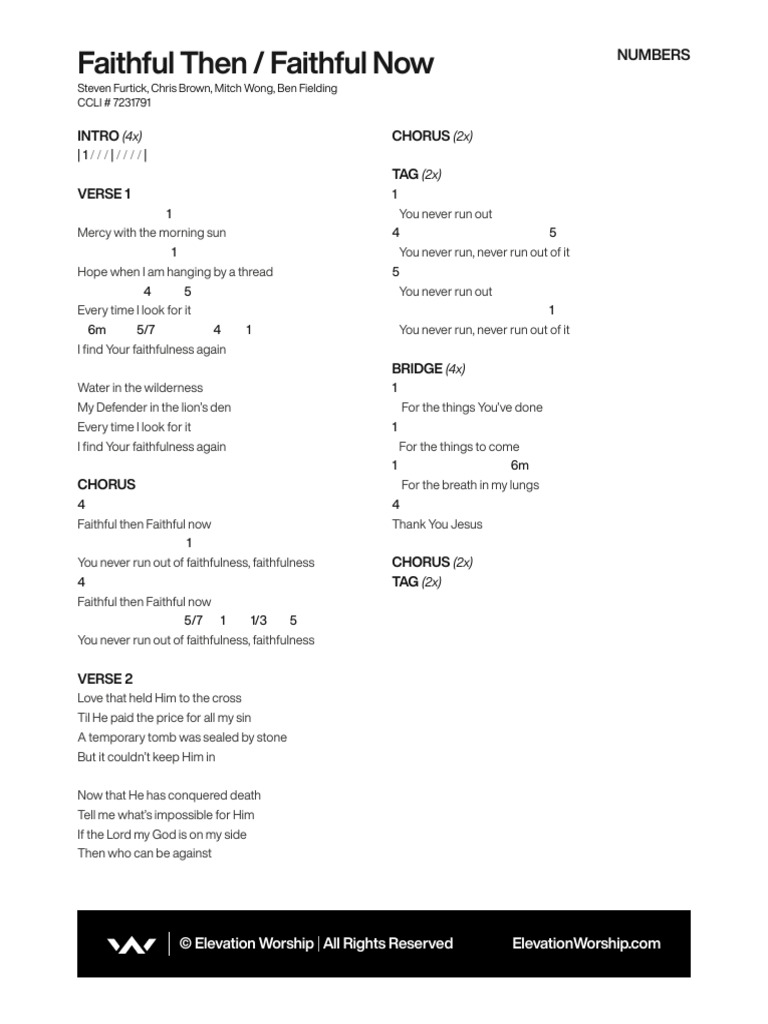 Faithful Worship Lyrics and Chords | PDF