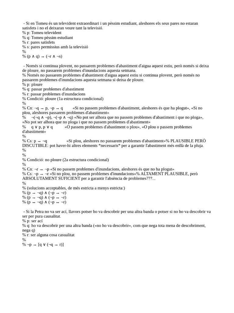 Exercicis Formalitzacio | PDF