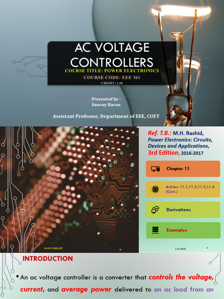 AC Voltage Controllers | PDF | Alternating Current | Ac Power
