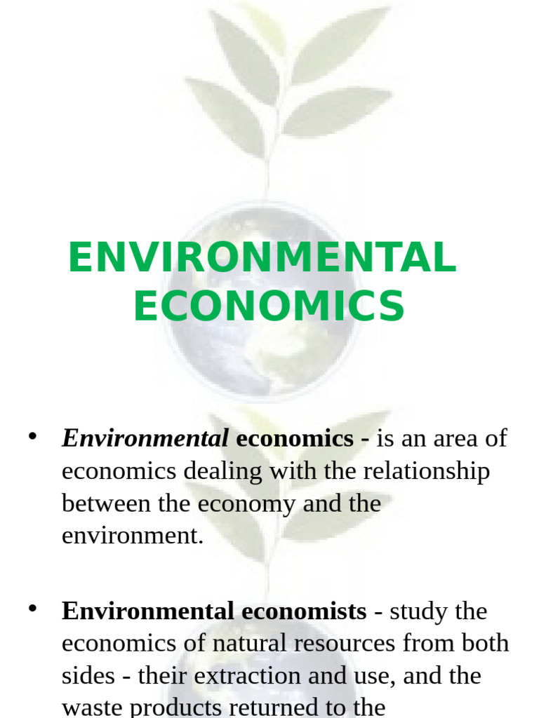 Environmental Economics | PDF