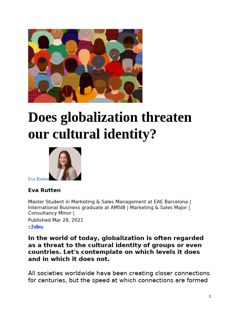 Globalization's Impact on Cultural Identity | PDF | Globalization ...