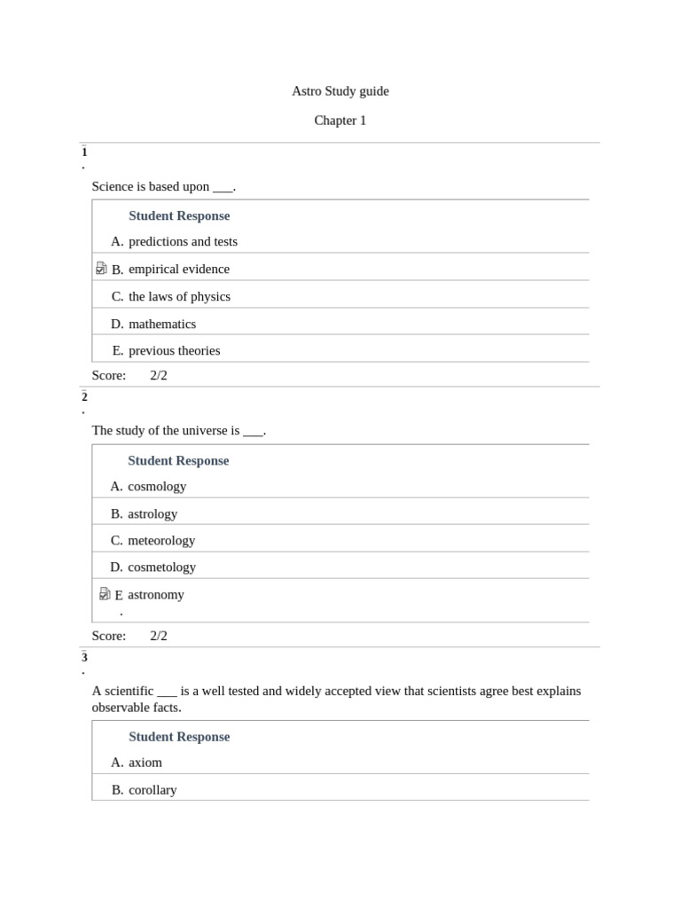 Astronomy- Study guide | PDF | Telescope | Orbit