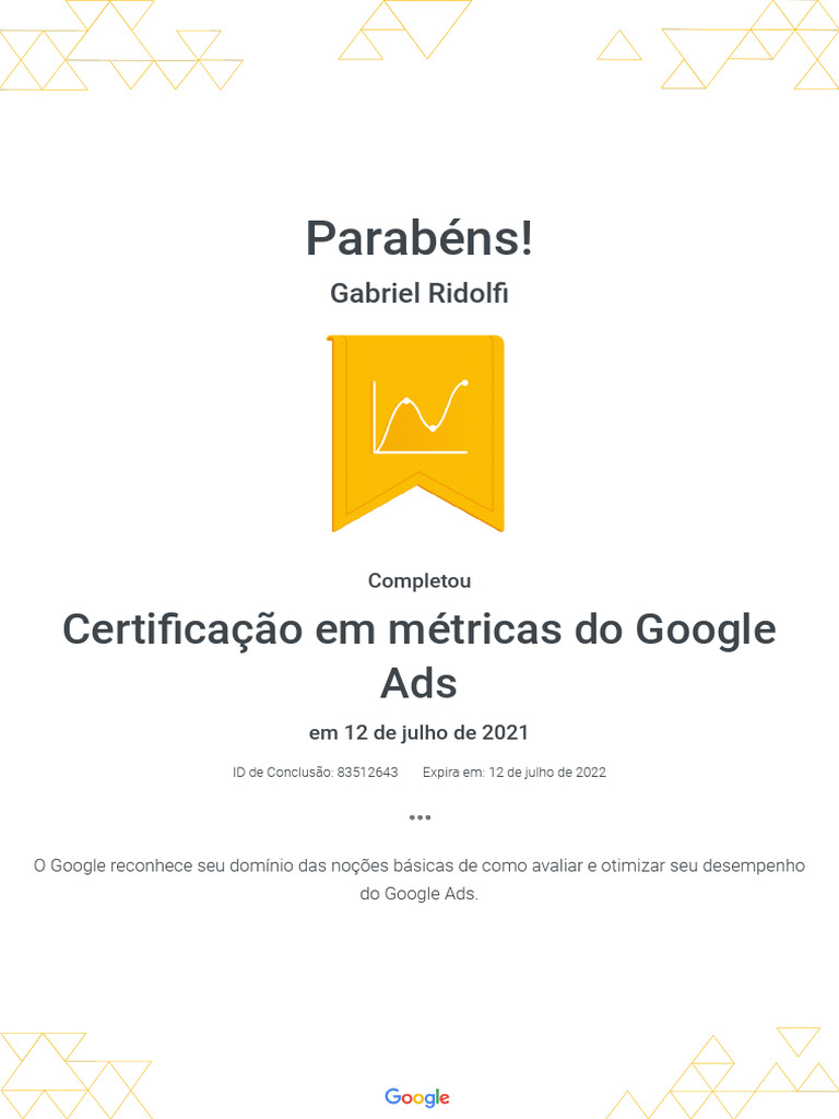 Certificação em Métricas Do Google Ads - Google | PDF