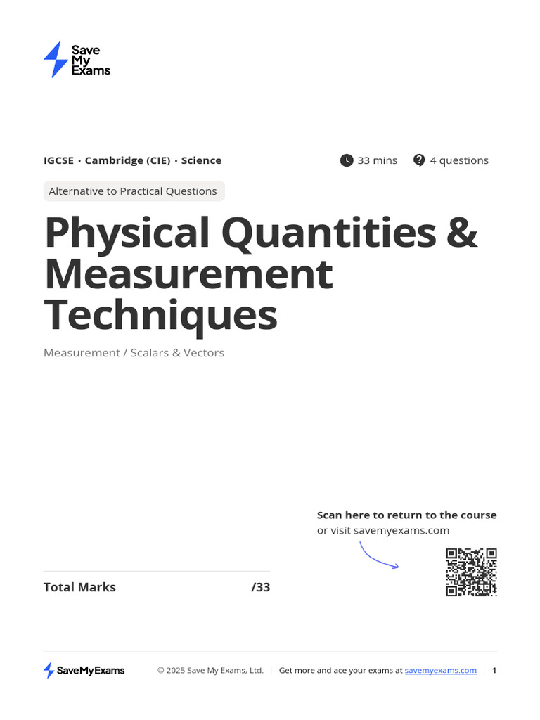 Physical Quantities and Measurement Techniques GXs3QKXrdbrPgrv7 | PDF | Pendulum | Experiment