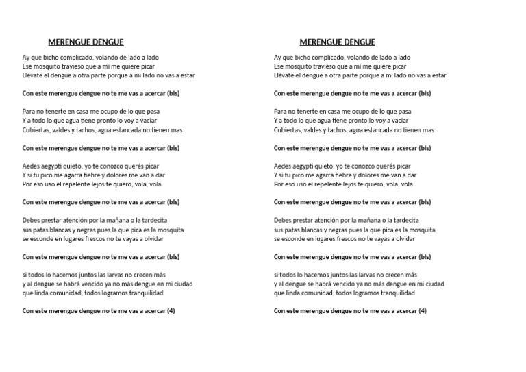 Merengue contra el dengue | PDF