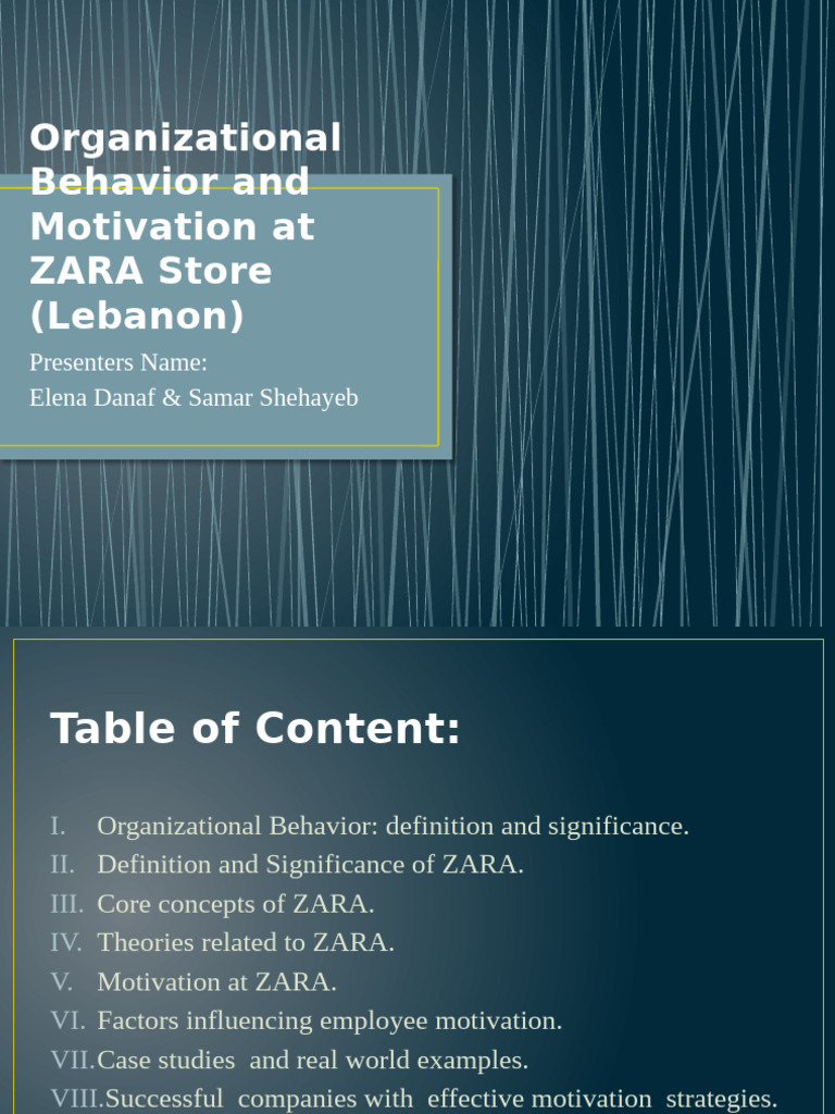 Organizational Behavior at ZARA Lebanon | PDF | Motivation | Motivational
