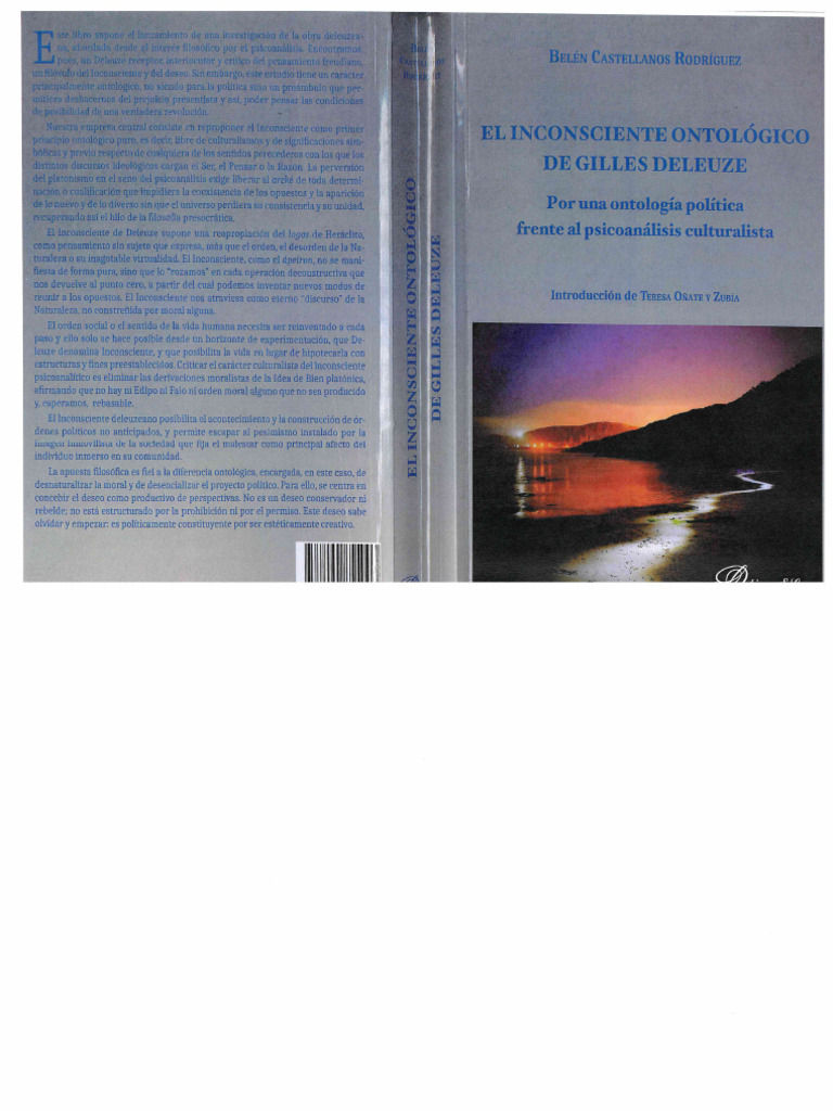 El Inconsciente Ontológico de Gilles Deleuze. Por Una Ontología Política Frente Al Psicoanálisis ...