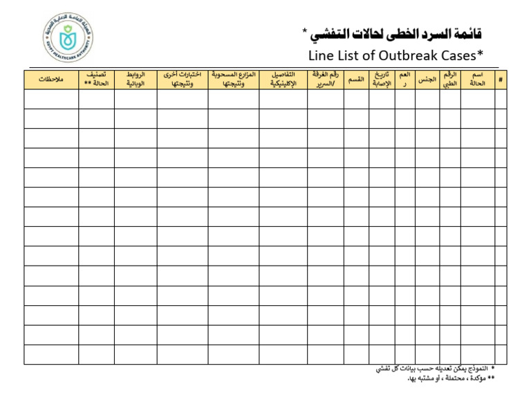019a Outbreak Line List | PDF