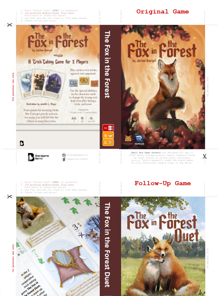 SBG Jacket - Fox in The Forest | PDF