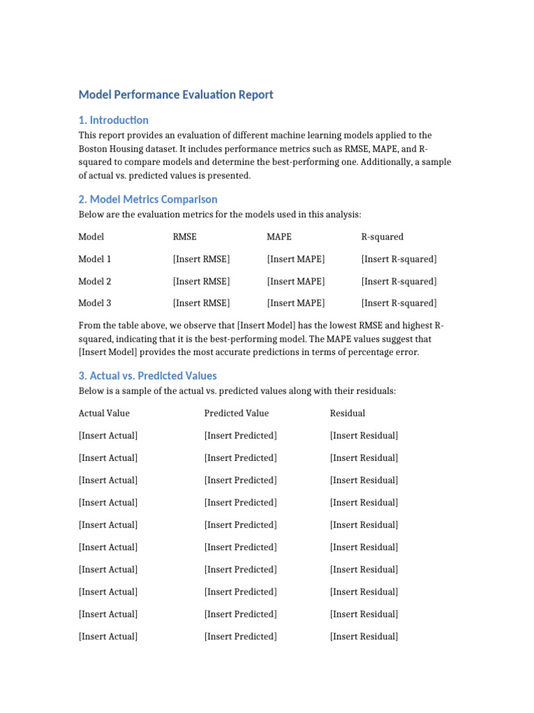 Model_Performance_Report | PDF