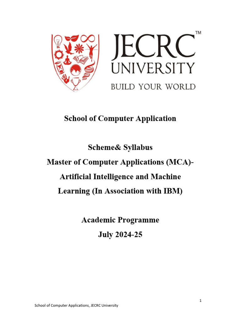 MCA AIML IBM-Scheme | PDF | Computer Programming | Machine Learning