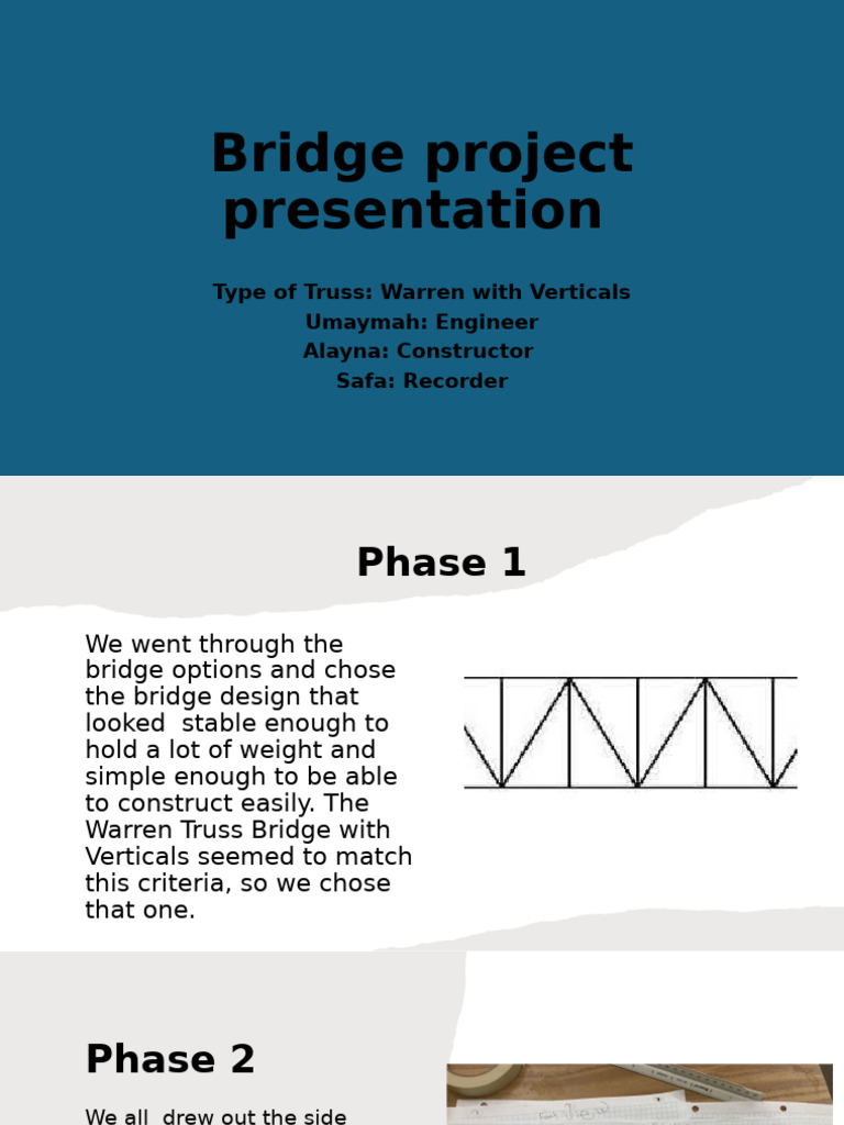 Warren Truss Bridge Project Overview | PDF