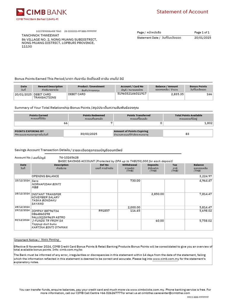 638171851-CIMB-BANK-STATEMENT-2022 | PDF