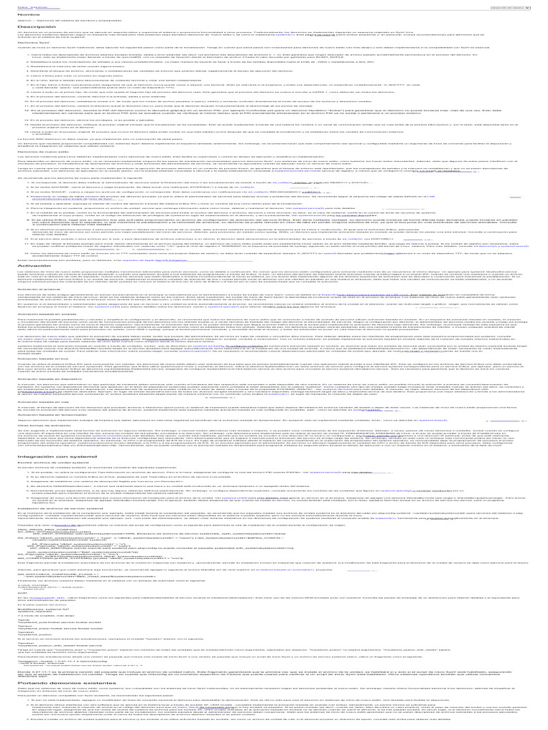 Daemon LINUX | PDF | Zócalo de red | Archivo de computadora