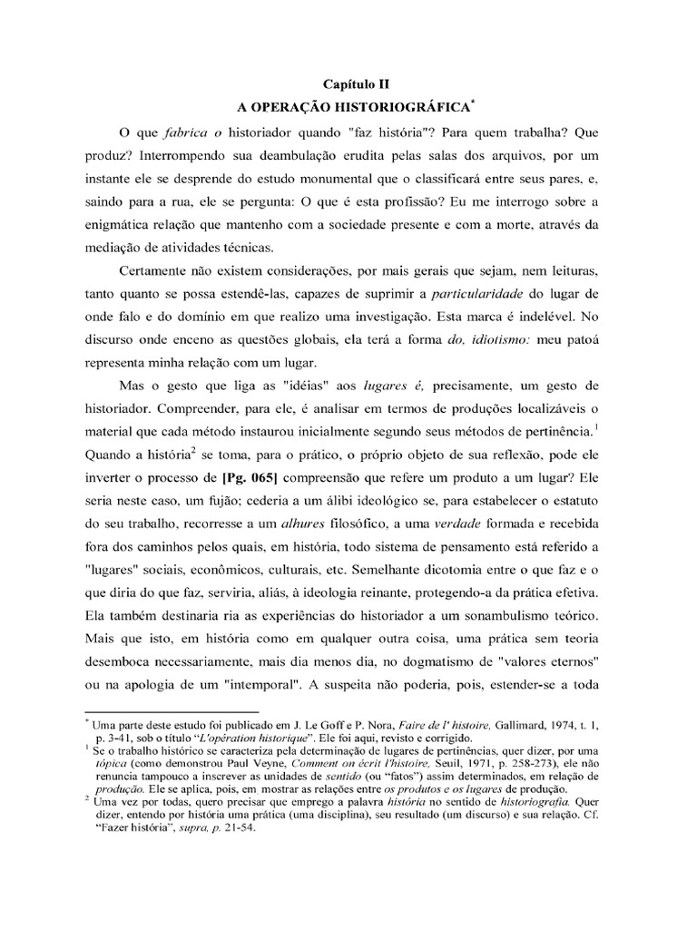 Michel-de-Certeau-e-a-Operacao-Historiografica 1,0 | PDF