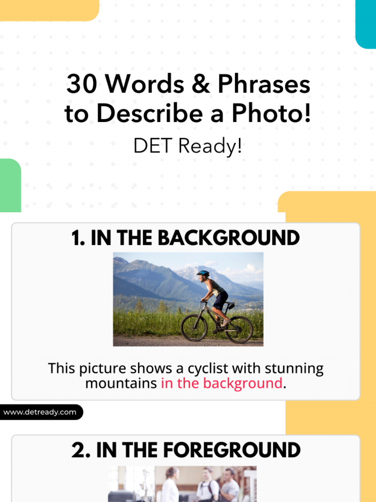 30 Words Describe A Photo | PDF
